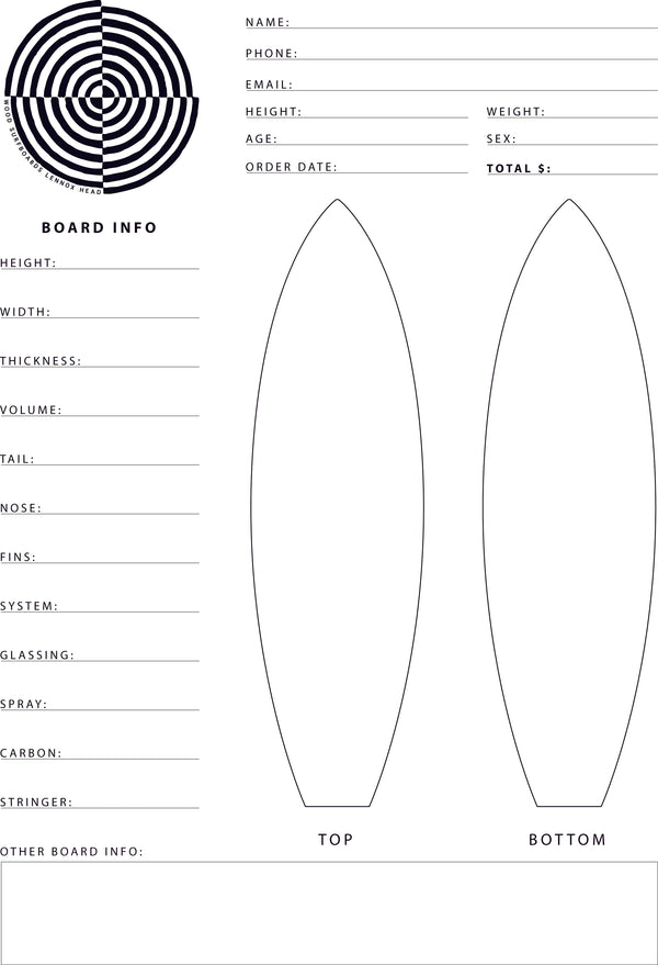 Order form – woodsurfboards