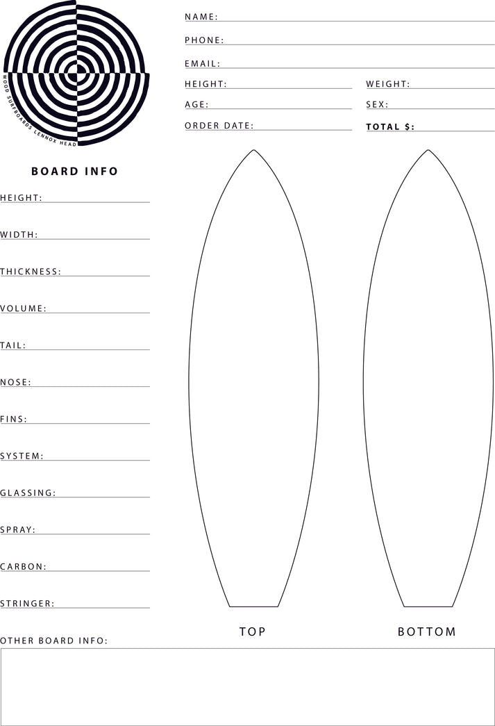 Order form – woodsurfboards